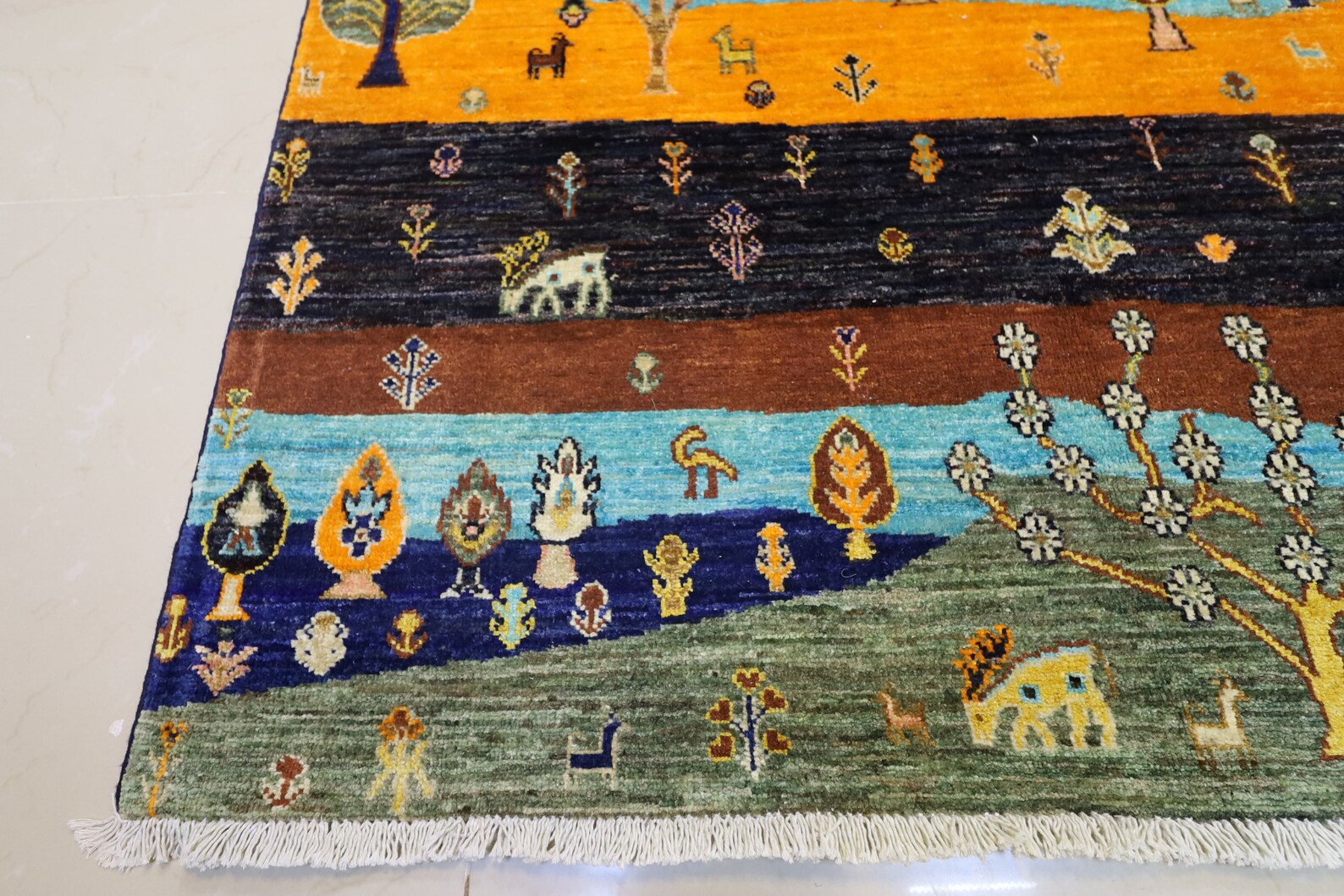 Landscape 4x6 Area Rug Wool Natural Colors Afghan Hand - Etsy