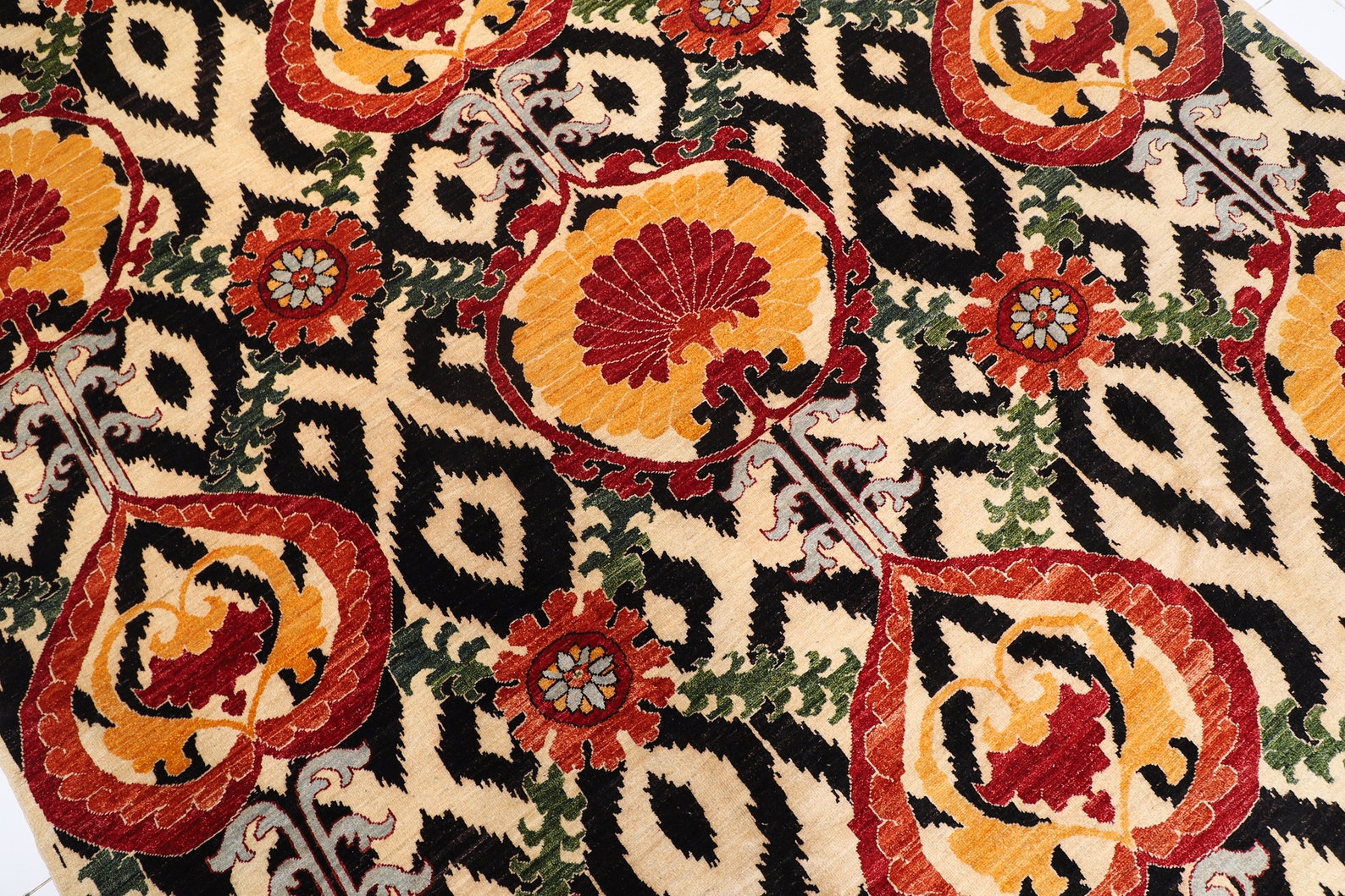 8x9'10 Ft Area Rug Hand Knotted Rug Bedroom Rug - Etsy