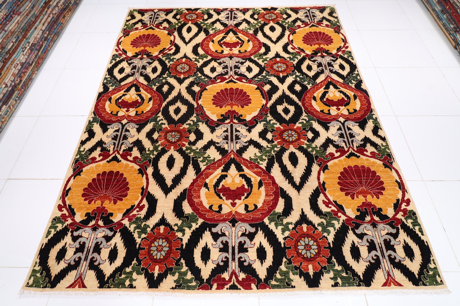 8x9'10 Ft Area Rug Hand Knotted Rug Bedroom Rug - Etsy