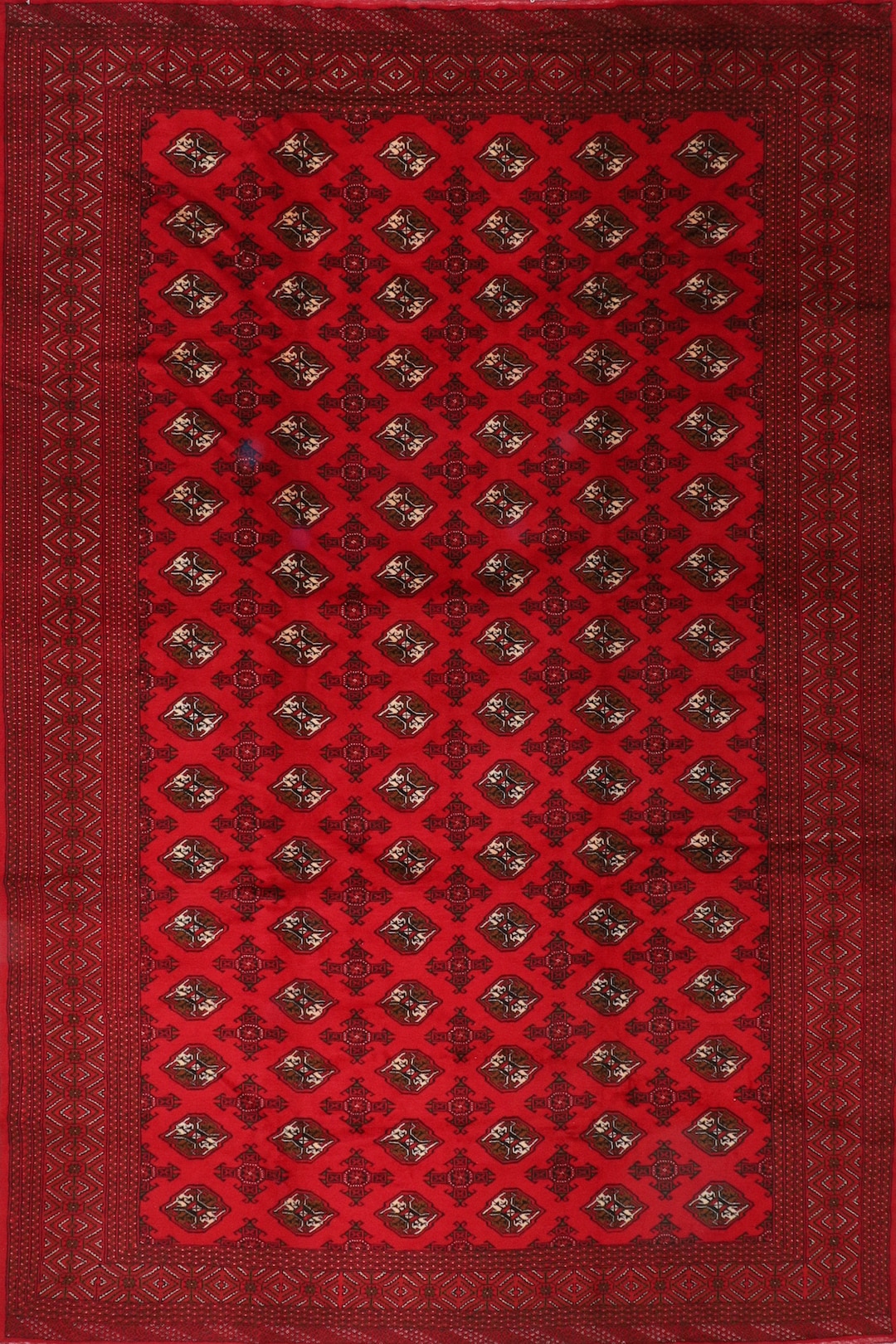 Red 10x13 Turkmen Bokhara Area Rug Wool 9'7x12'8 Hand - Etsy