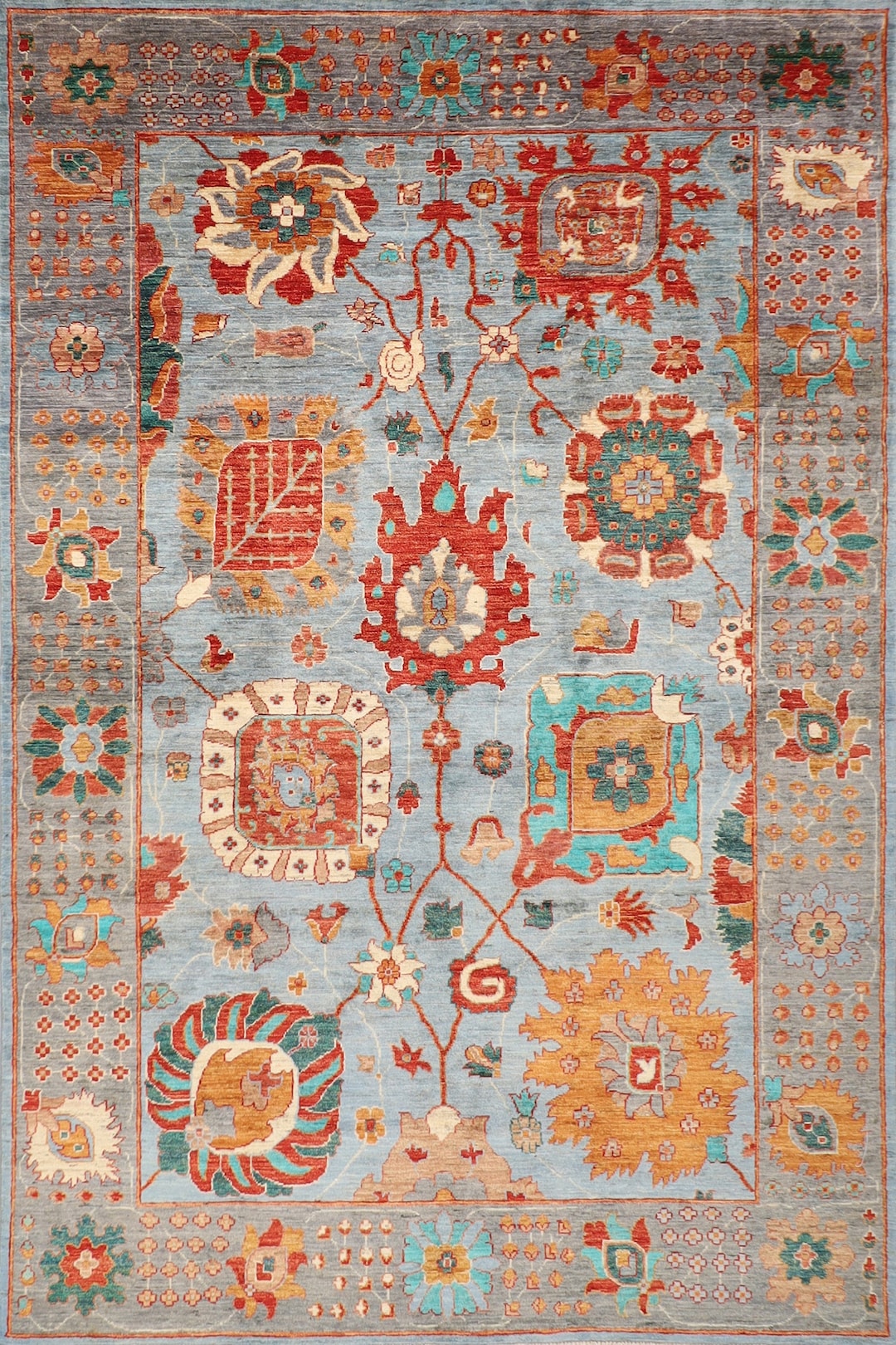 6x9 Oriental Area Rug 6x8'10 Ft Hand Knotted Rug Rug for - Etsy