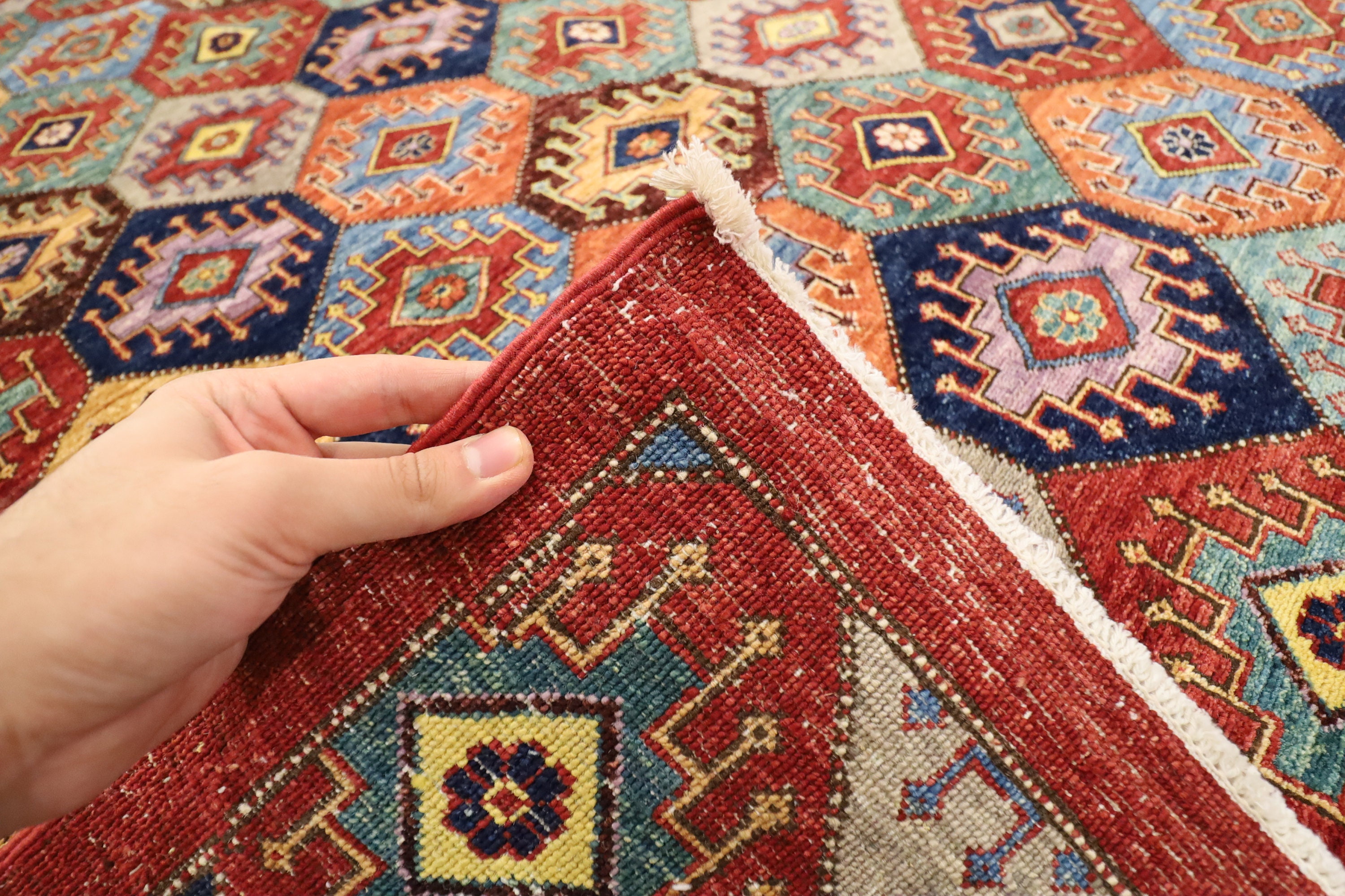 Handmade 9x12 Area Rug Wool Natural Colors Afghan Hand | Etsy