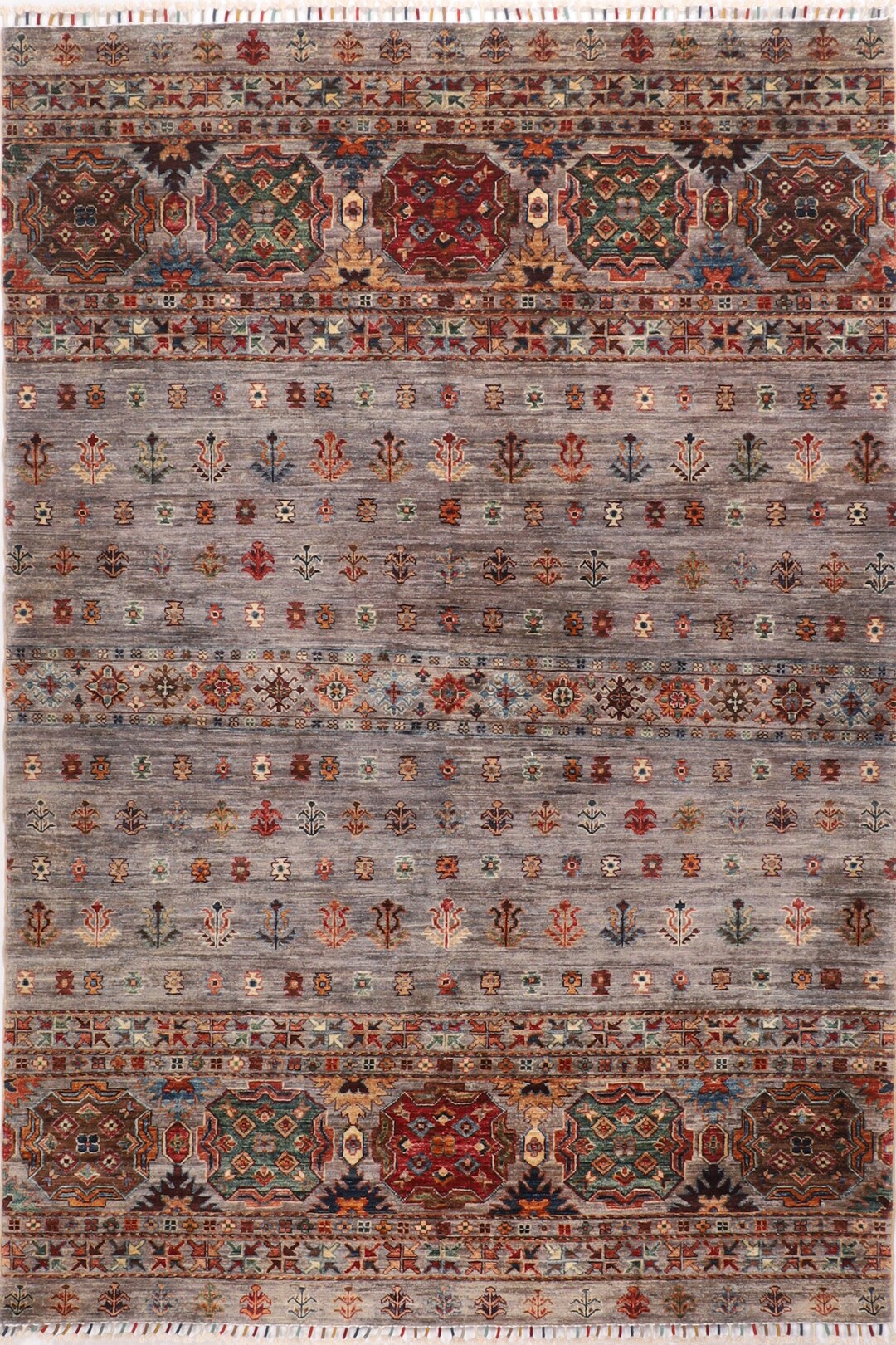 6x8 Ft. Afghan Tribal Area Rug 5'9x7'11 Hand Knotted - Etsy