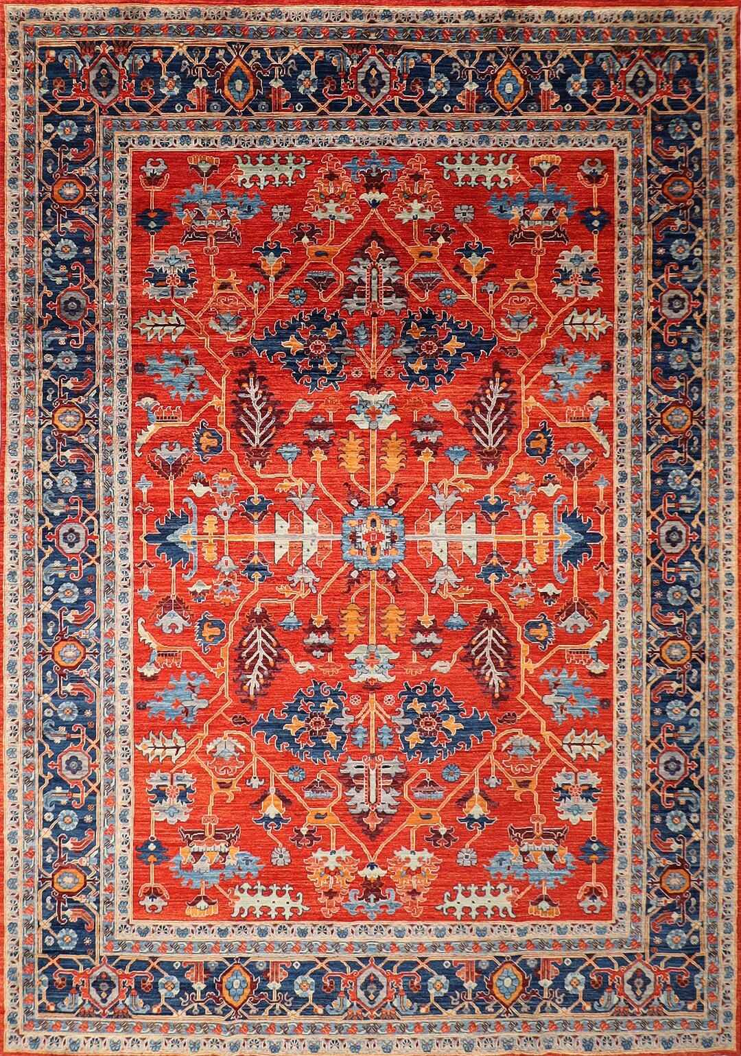 9x12 Red Aryana Area Rug 100% Wool Natural Colors 9x11'7 - Etsy