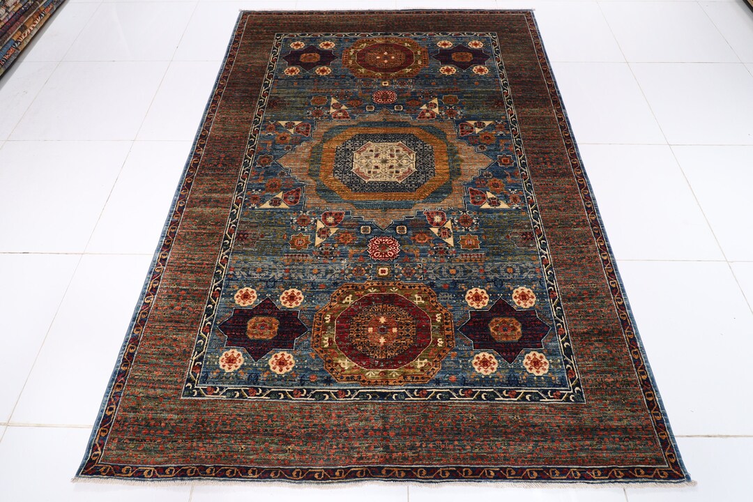 High Quality 6x8 Ft Turkish Mamluk Area Rug 5'9x8 Hand Knotted Wool Dye ...