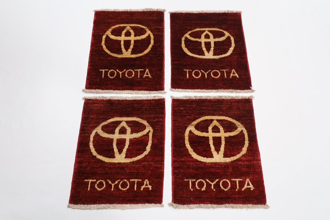 Toyota per Piece Handmade Logo Rug, 1'5x1'8 Ft. Afghan Hand Knotted Rug ...