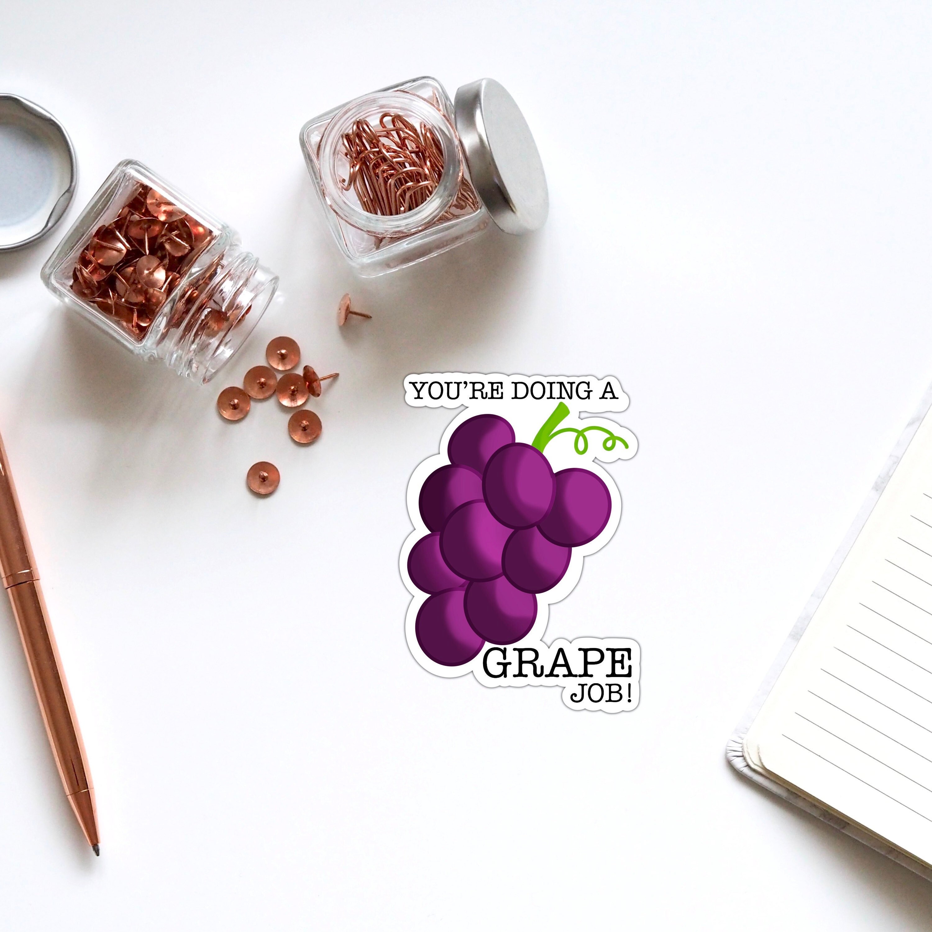 Grape Job Sticker - Etsy