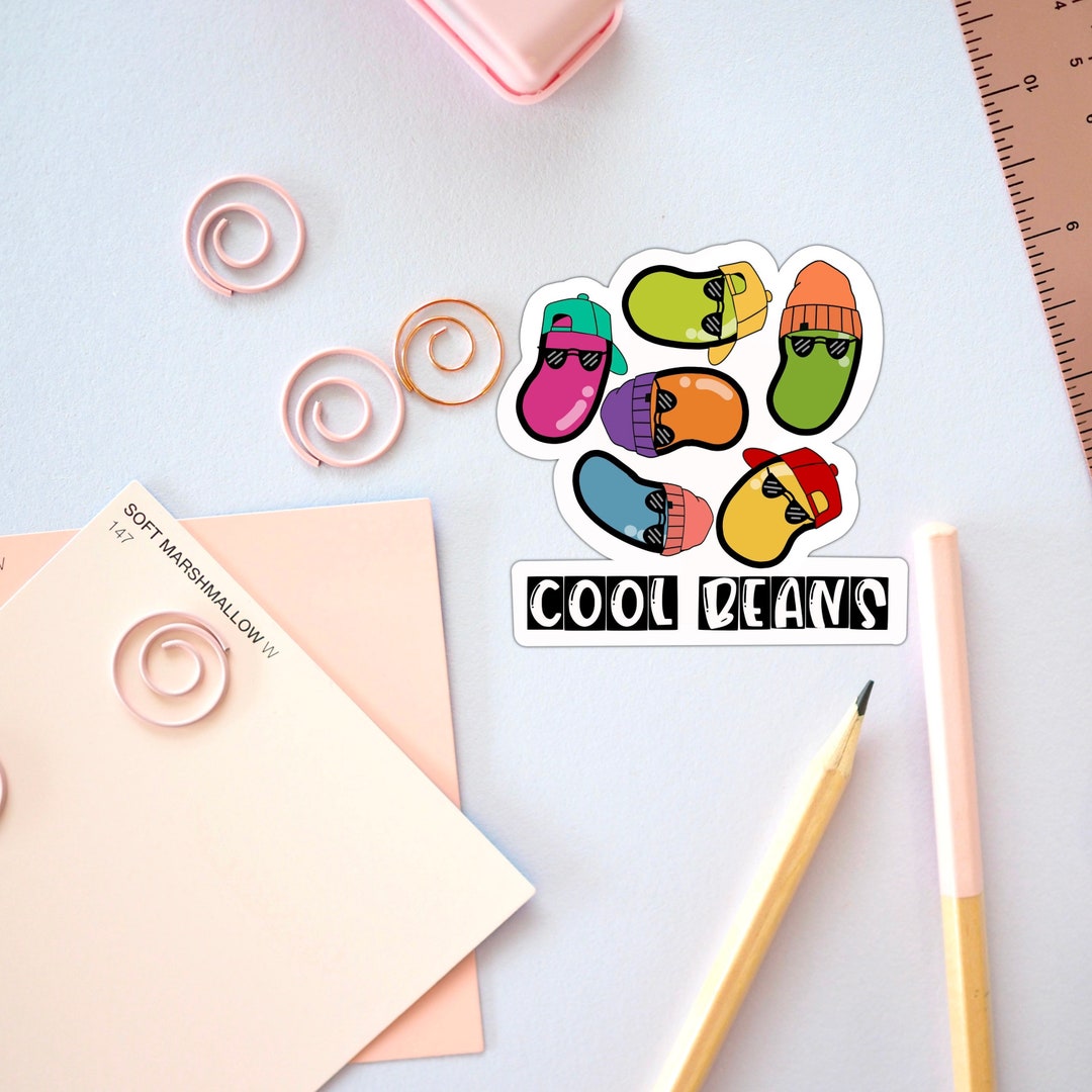 Cool Beans Funny Jelly Bean Food Pun Vinyl Sticker - Etsy