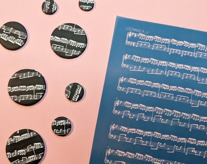 Polymer Clay Silkscreen - Music Theme Pattern Silk Screens for Polymer ...