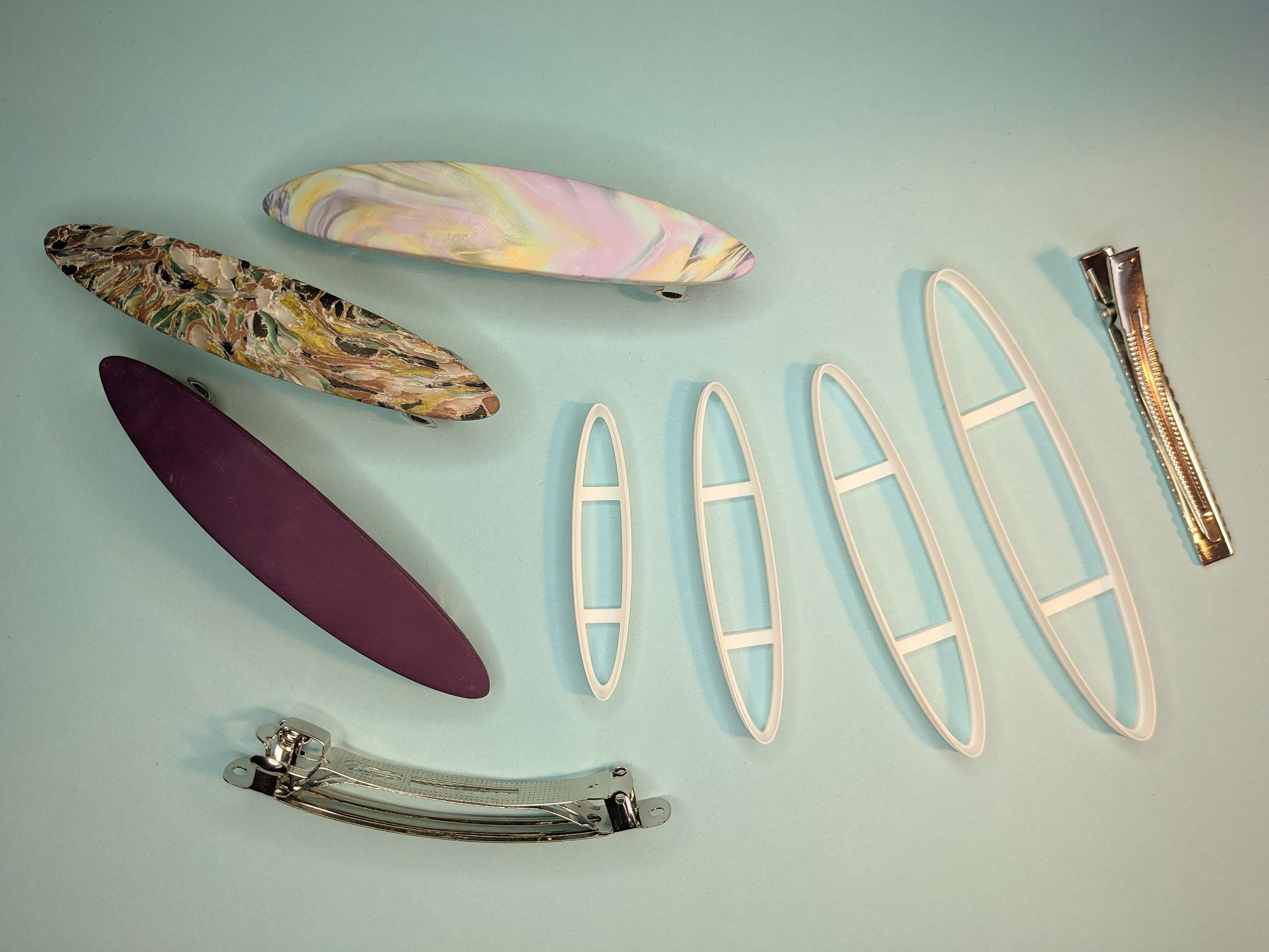 Polymer clay cutters tools oval barrette | Etsy