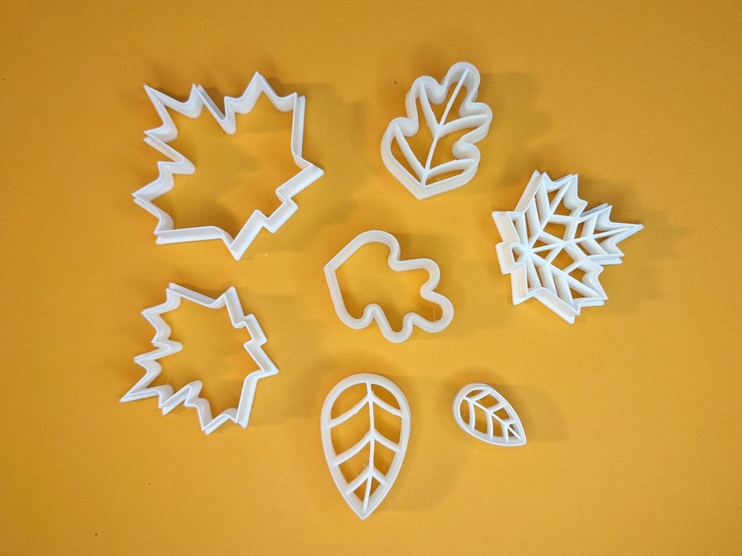 Autumn Leaf Polymer Clay Cutters - Polymer Clay Tools - Emboss Leave ...