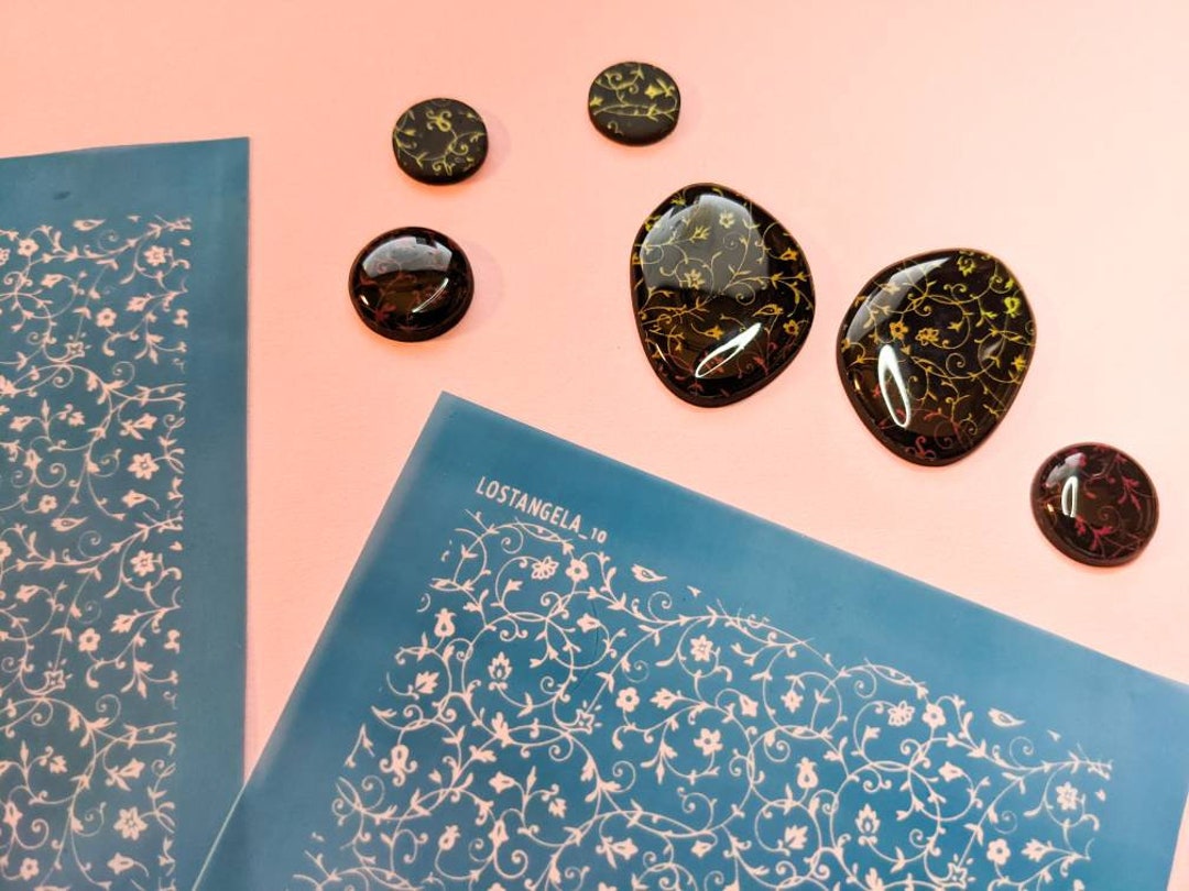 Polymer Clay Silkscreen Flowers Pattern Silk Screens for - Etsy