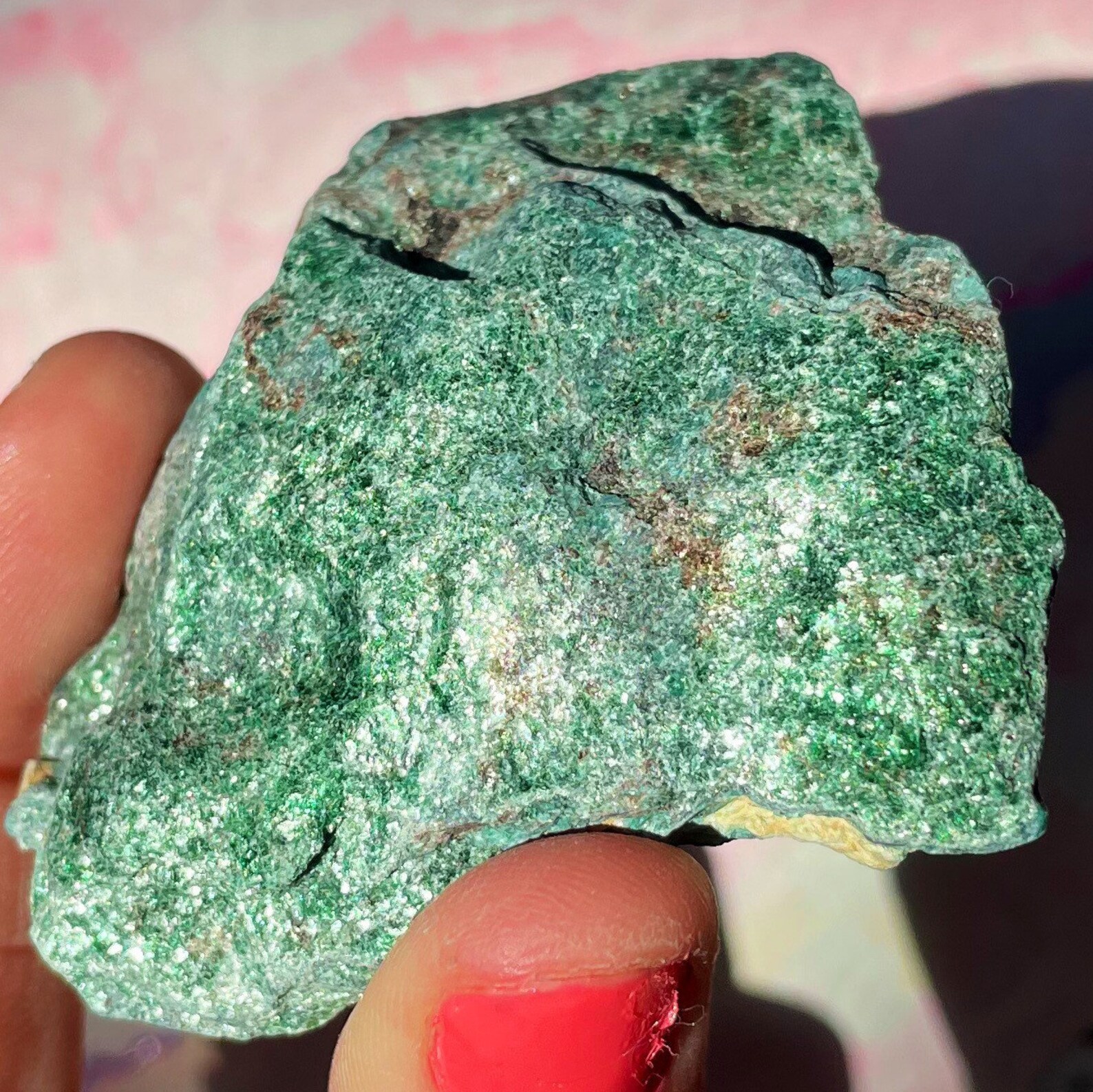 Sparkly Raw Fuchsite Crystal Rough Gemstone Green Mica | Etsy