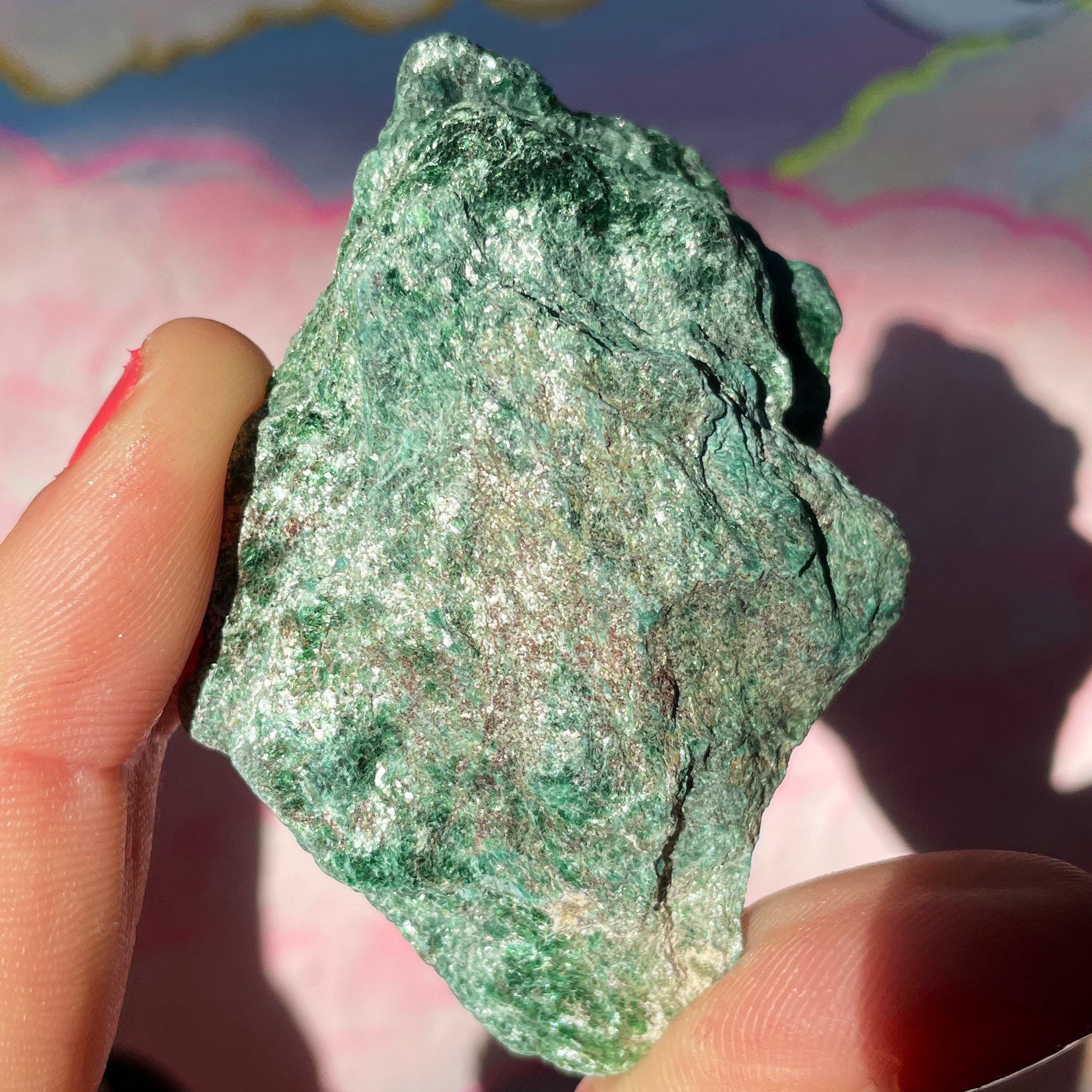 Sparkly Raw Fuchsite Rough Crystal Green Mica | Etsy