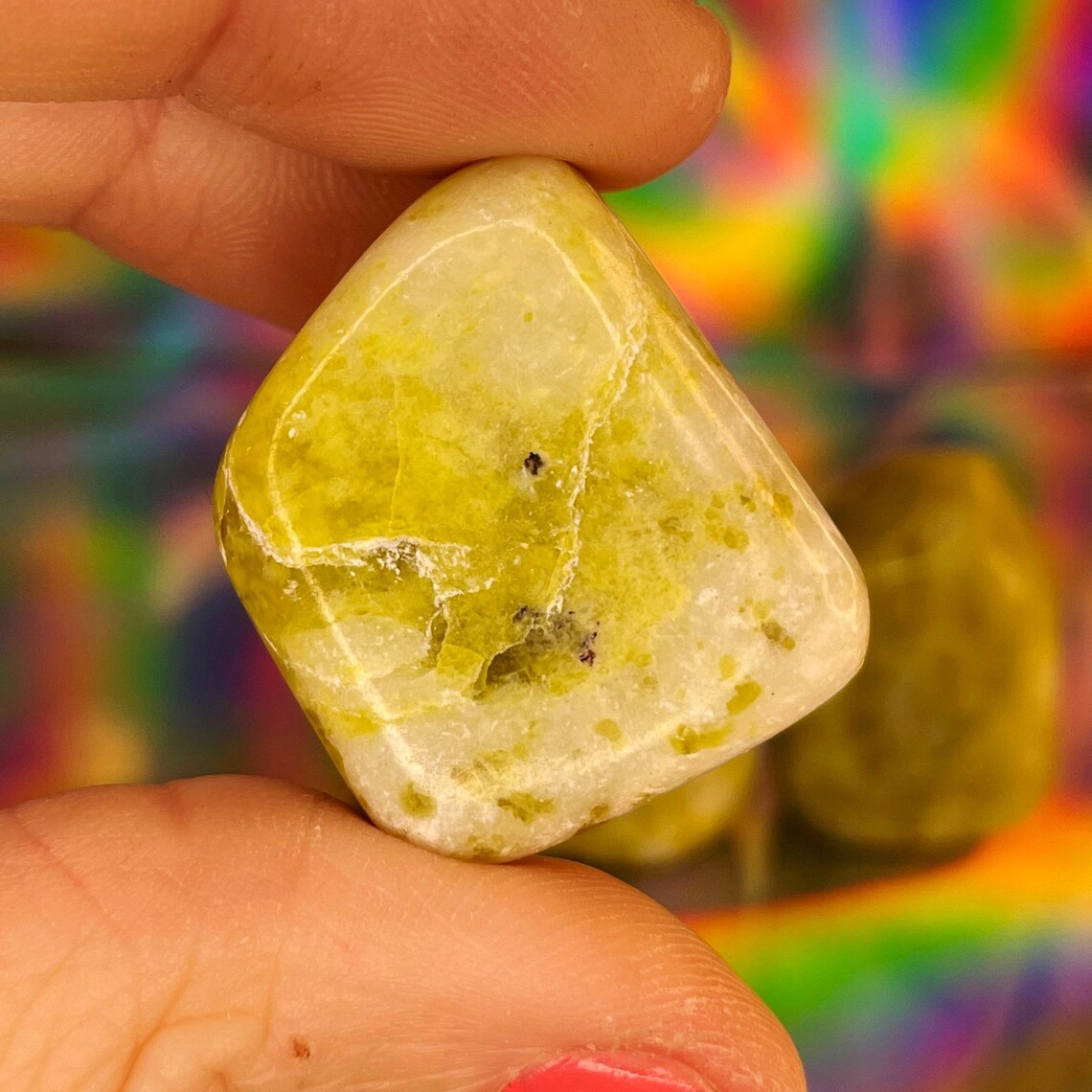 Lizardite Serpentine Tumbled Stone Crystal Set Lot | Etsy