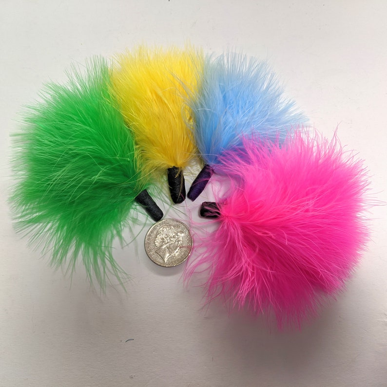 MARABOU FEATHER Puff / Tuft multiple Colours Feathers - Etsy