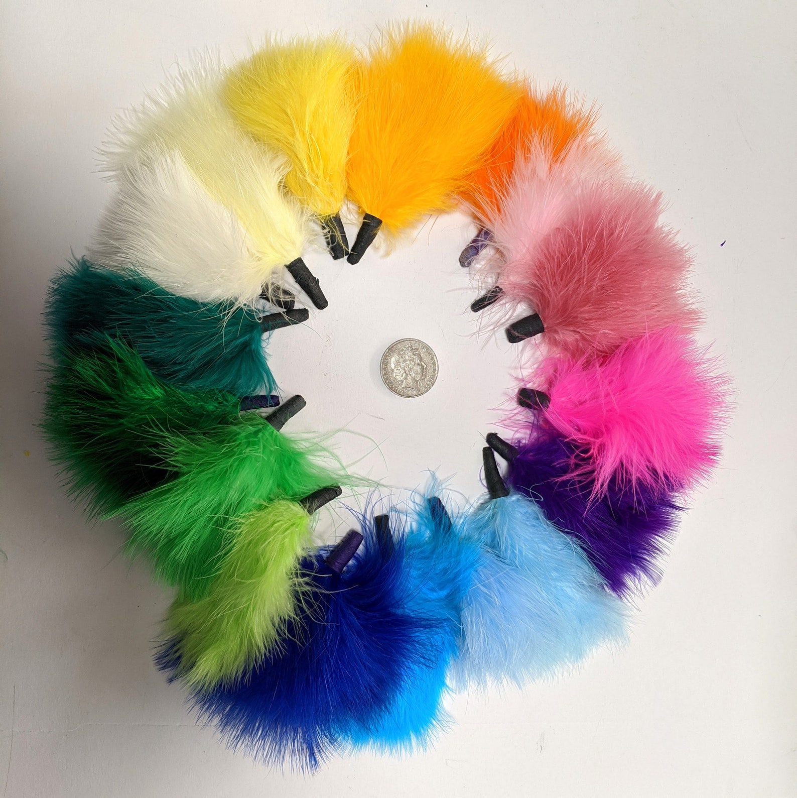 MARABOU FEATHER Puff / Tuft multiple Colours Feathers - Etsy