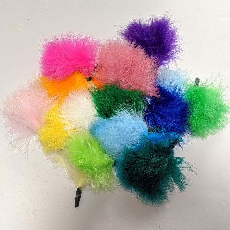 MARABOU FEATHER Puff / Tuft multiple Colours Feathers - Etsy