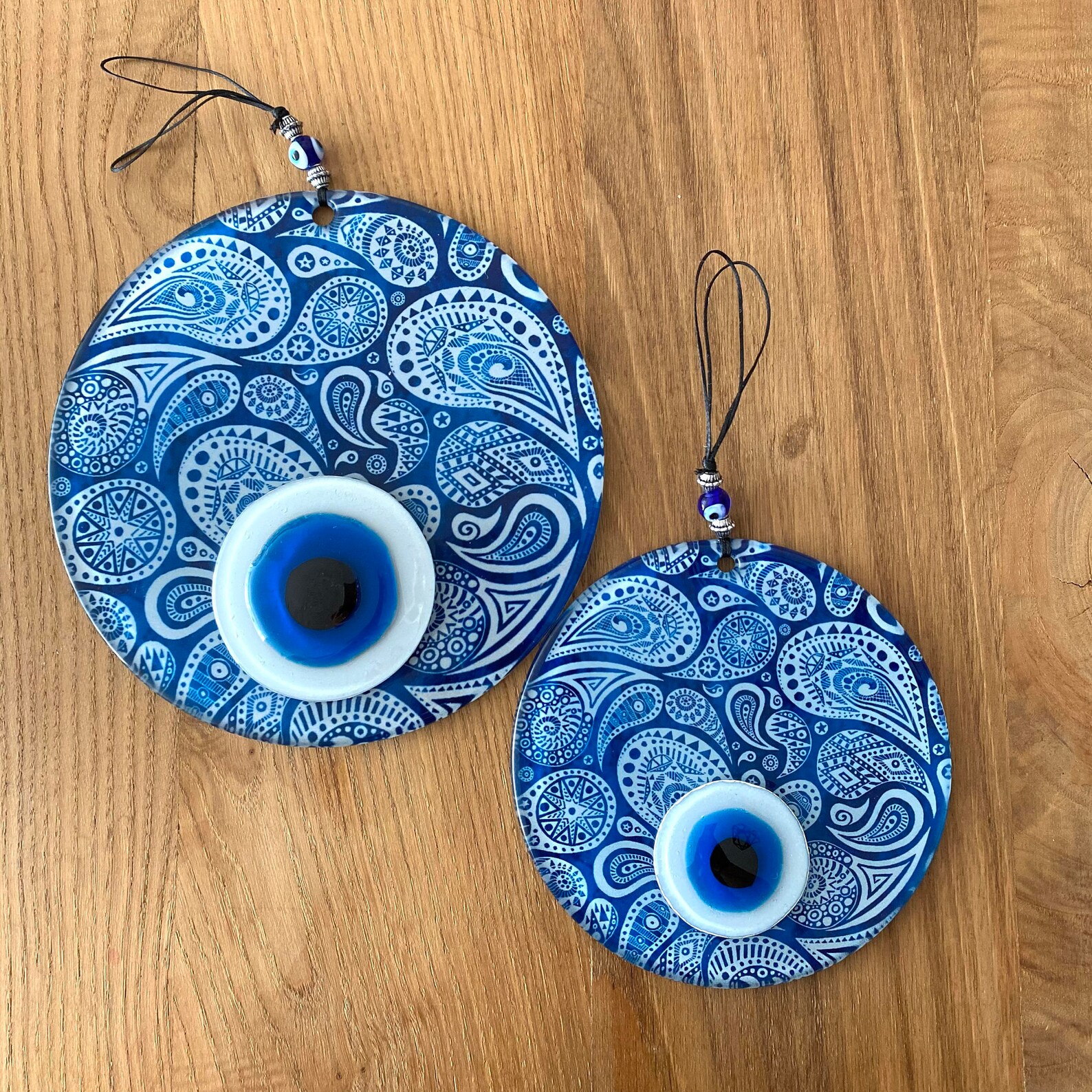 Evil Eye Wall Decor Evil Eye Home Decor Blue Wall Decor | Etsy