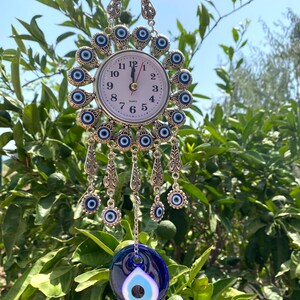 Evil Eye Wall Clock: Handmade Amulet, Home Office Decor - Etsy