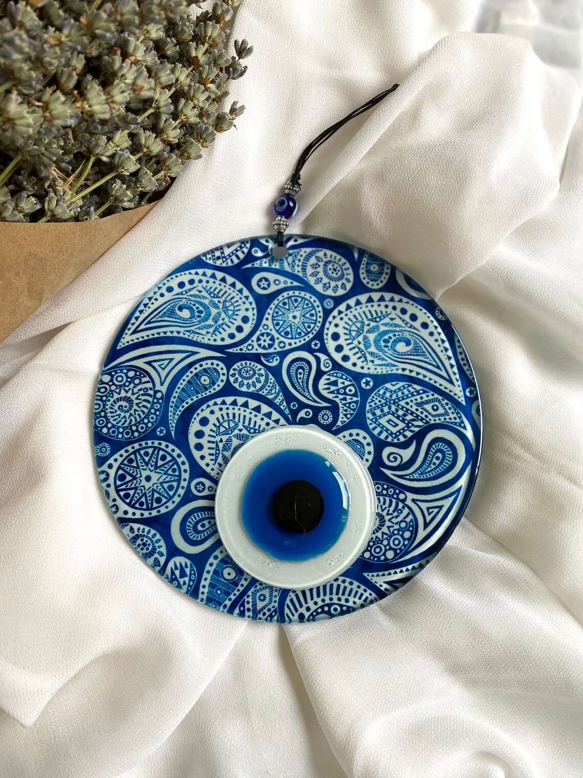 Evil Eye Wall Decor Evil Eye Home Decor Blue Wall Decor | Etsy