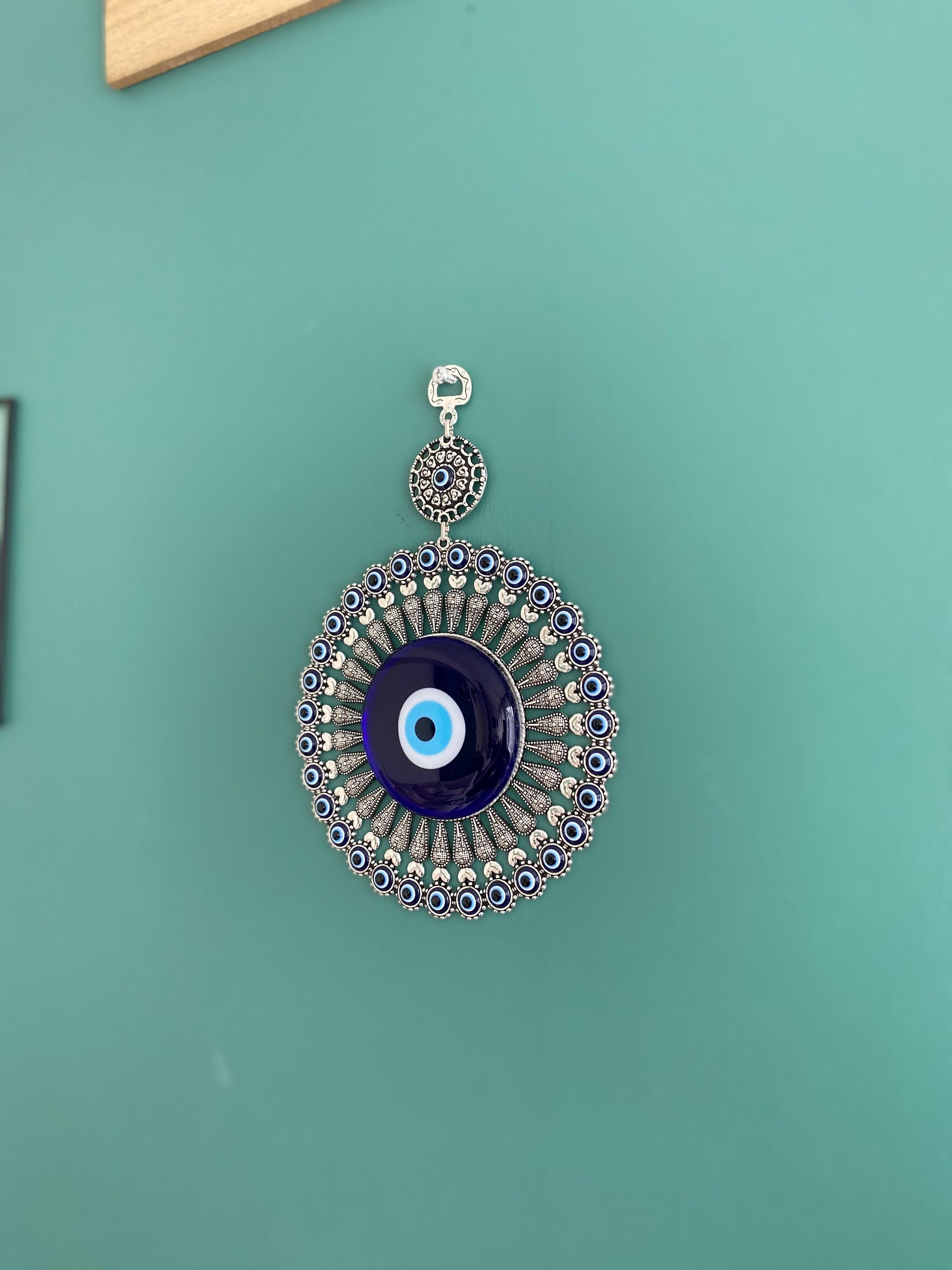 Evil Eye Wall Hanging With Many Beads Arabic Wall Art - Etsy
