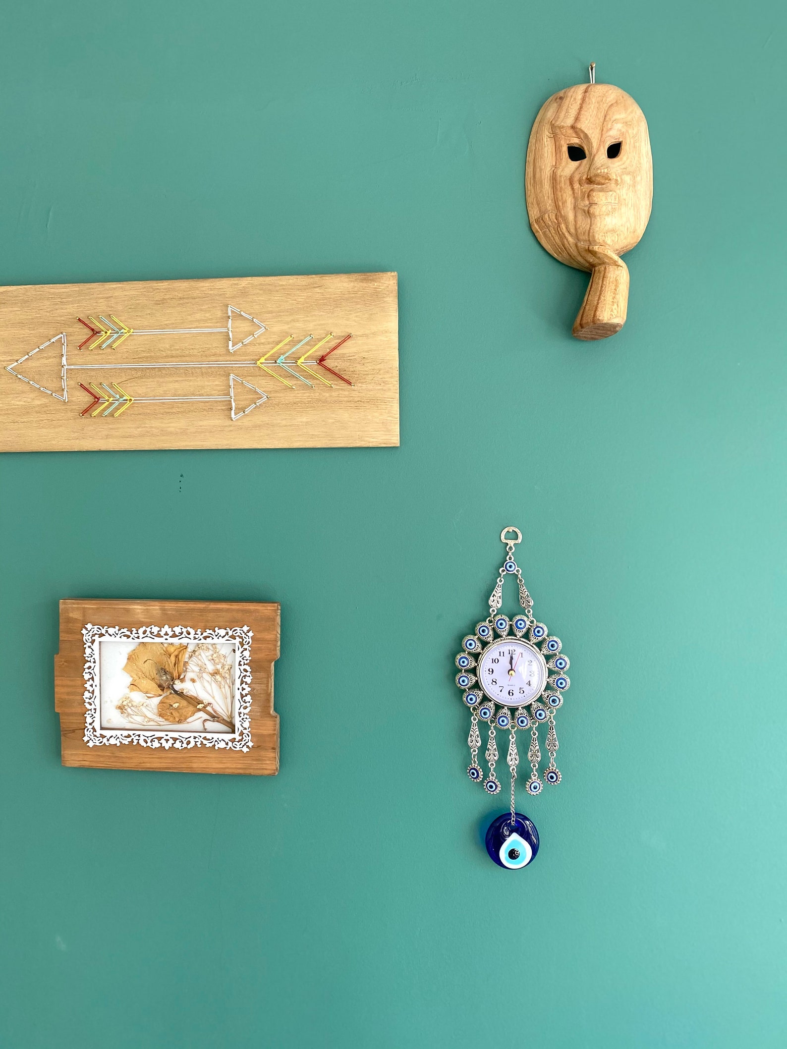Evil Eye Wall Clock: Handmade Amulet, Home Office Decor - Etsy