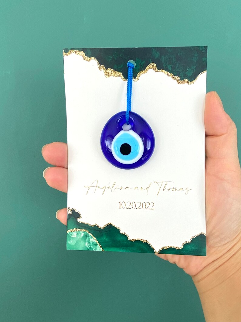 Emerald Green Watercolor İnvitations Wedding Evil Eye Favors | Etsy