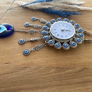 Evil Eye Wall Clock: Handmade Amulet, Home Office Decor - Etsy