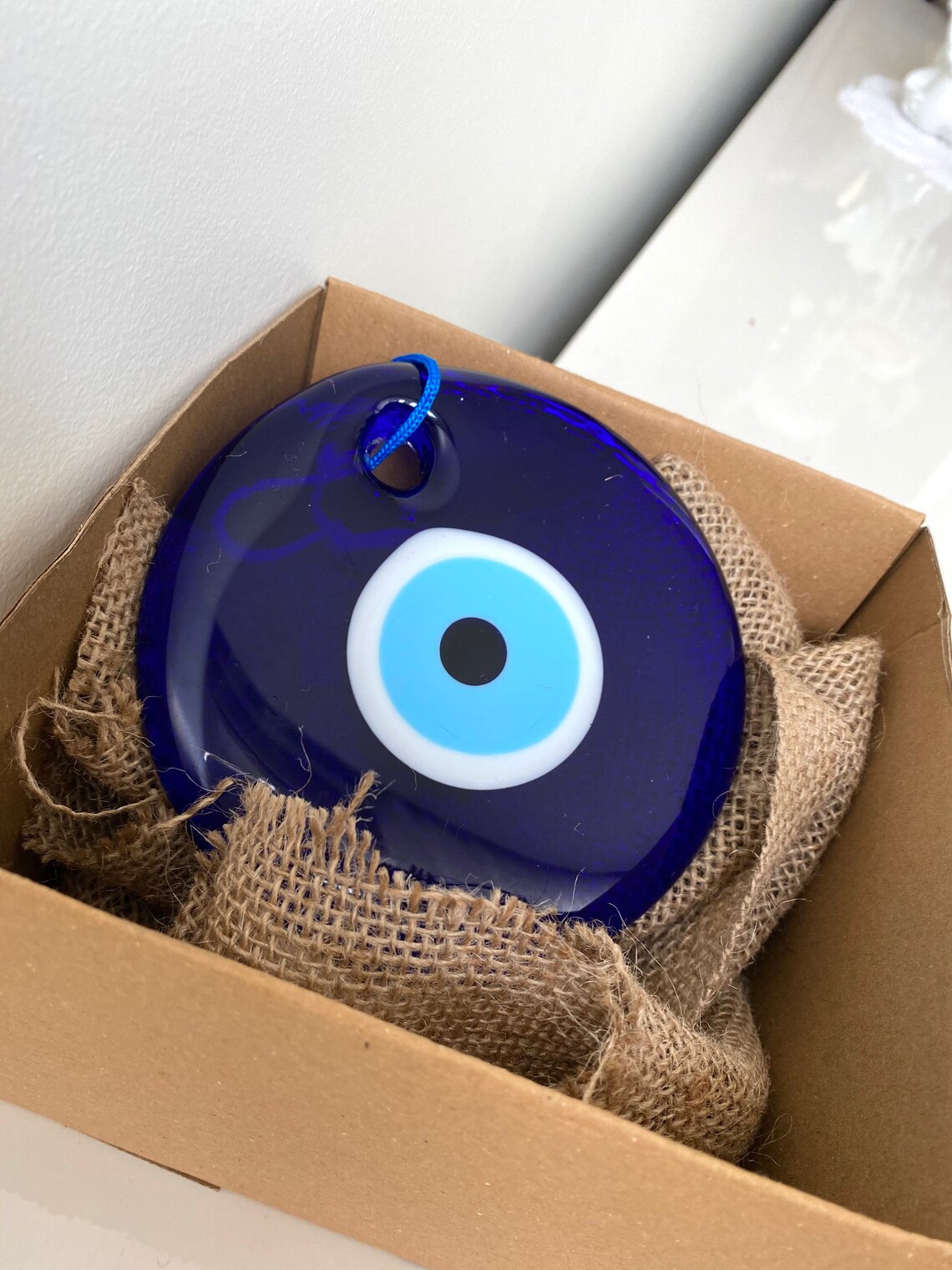 Evil Eye Home Decor Blue Glass Evil Eye Wall Hanging Large | Etsy