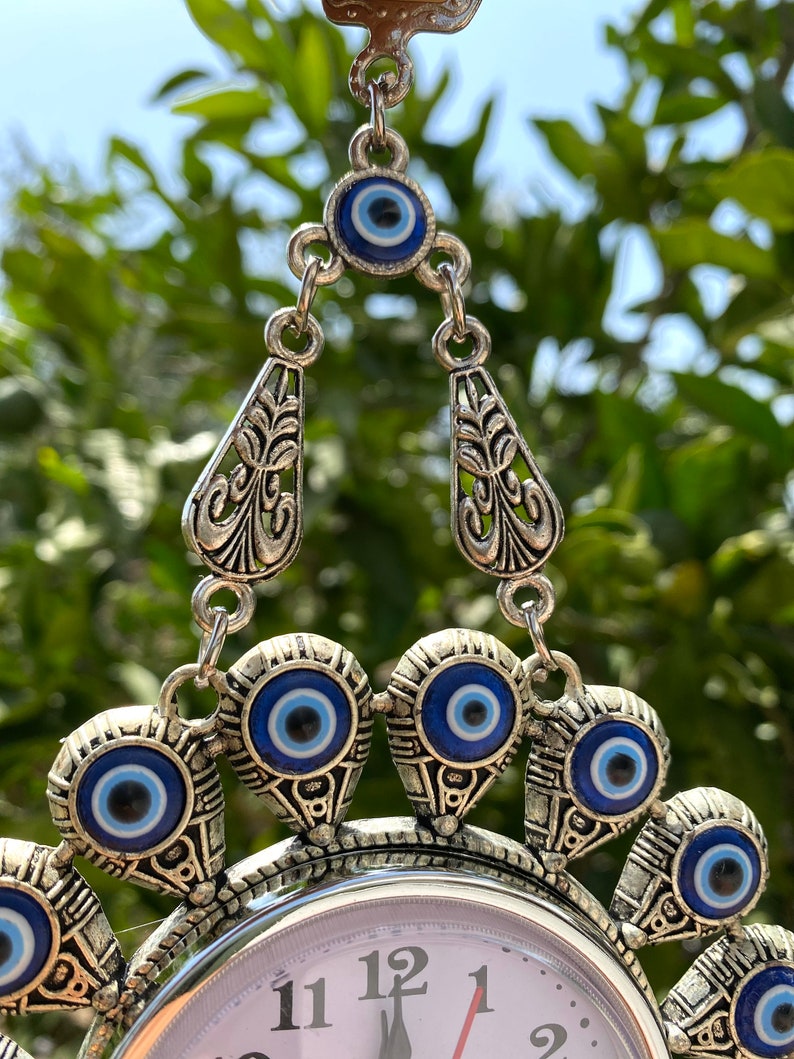 Evil Eye Wall Clock: Handmade Amulet, Home Office Decor - Etsy