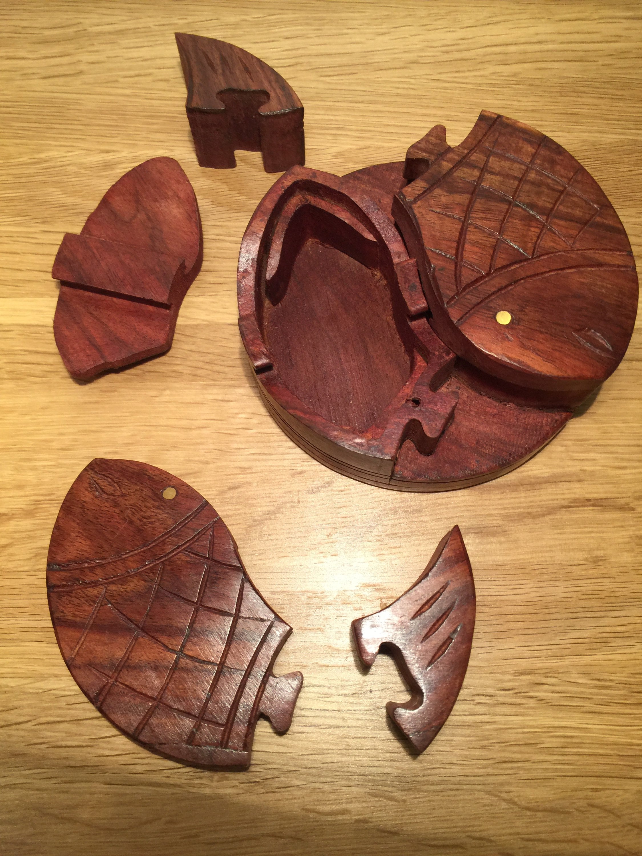 Twin Fish Puzzle Storage Box - Etsy