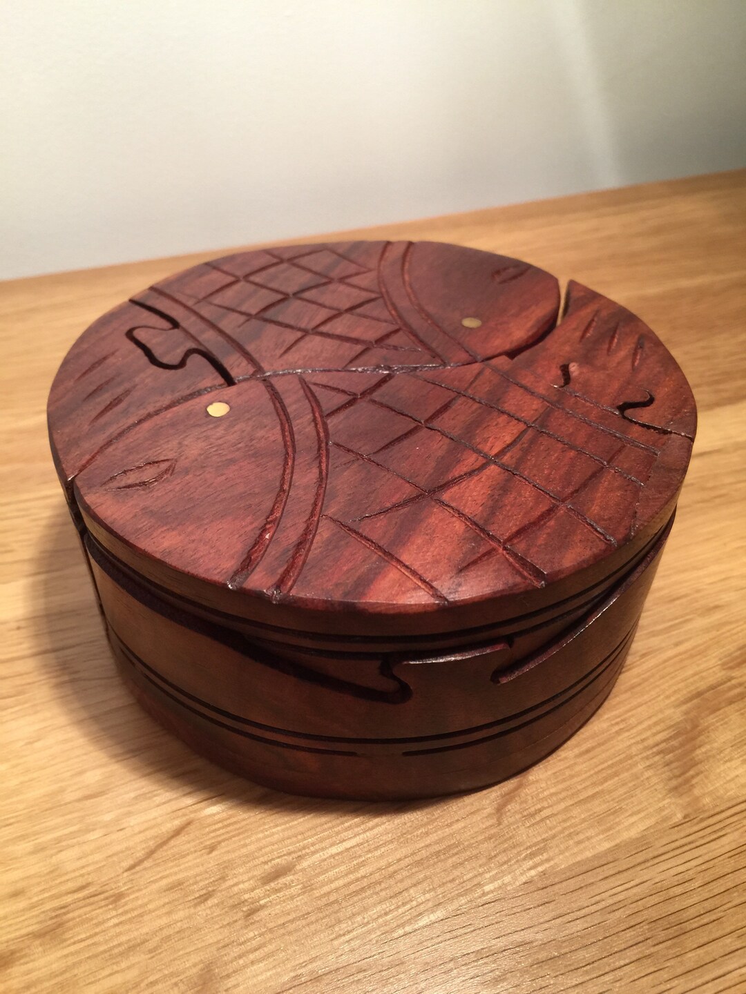 Twin Fish Puzzle Storage Box - Etsy