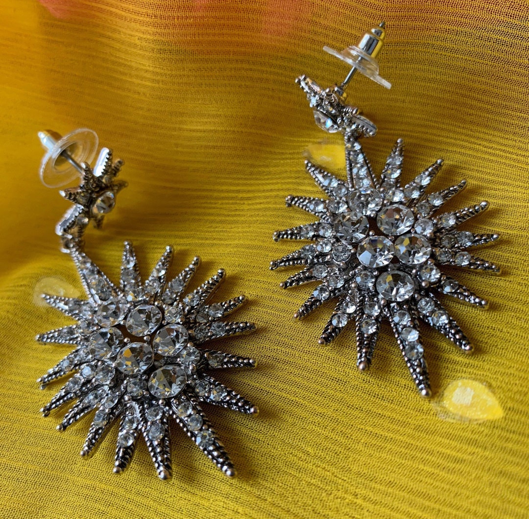 Stariti Stone Encrusted Earrings Set - Etsy