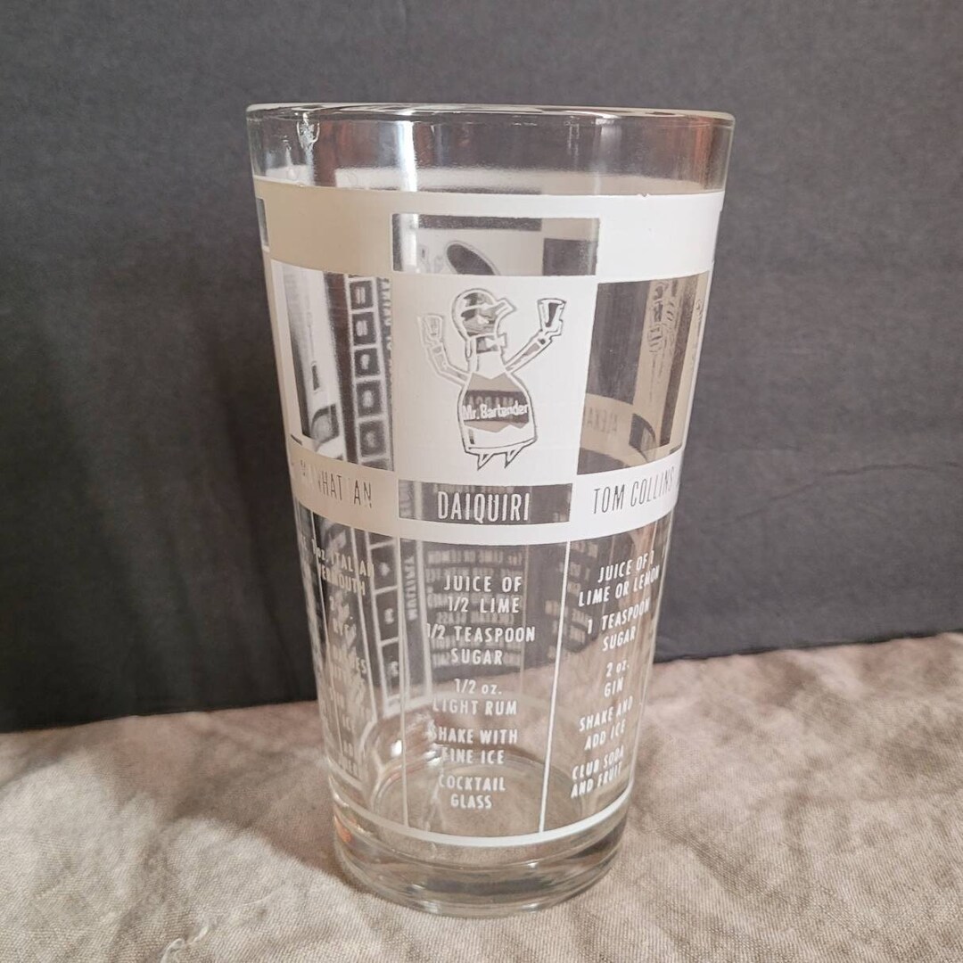 Bar Tending Glass - Vintage Federal Glass Bartending Glass Mr ...