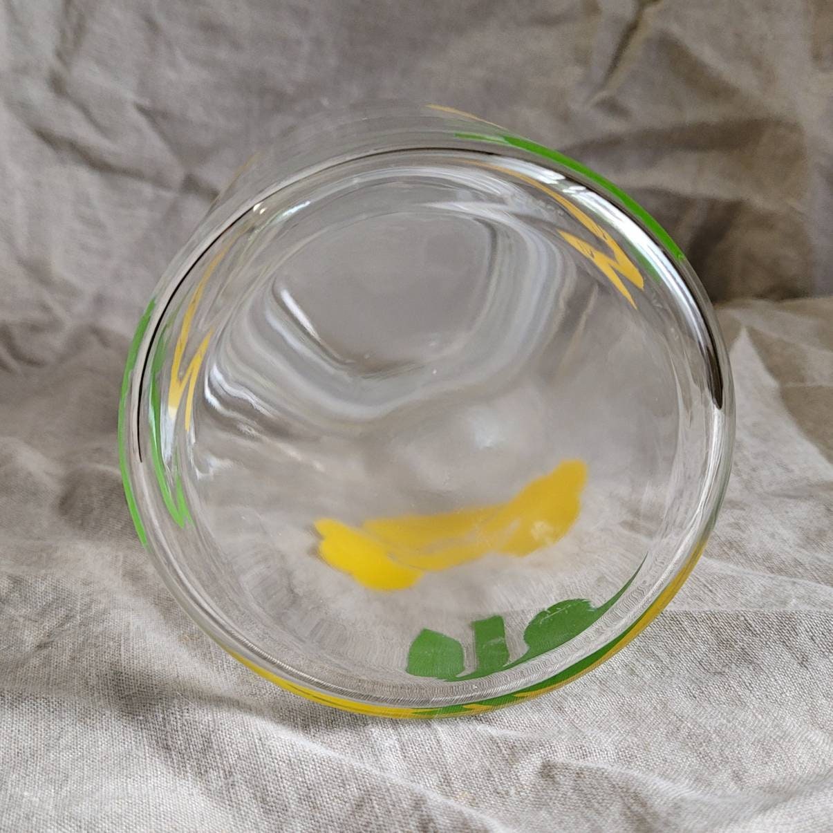 Jar With Lid Vintage Anchor Hocking Foxy Flowers Yellow Poppy | Etsy