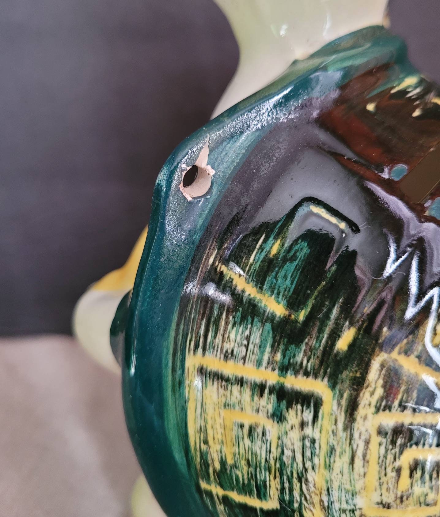 Bank Ceramic Enesco Swifty the Turtle Bank Damaged - Etsy