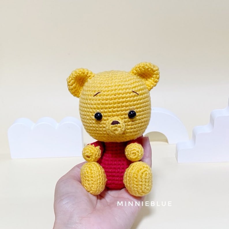 Pooh Crochet Pattern, Crochet Winnie the Pooh, Amigurumi Pooh, Crochet ...