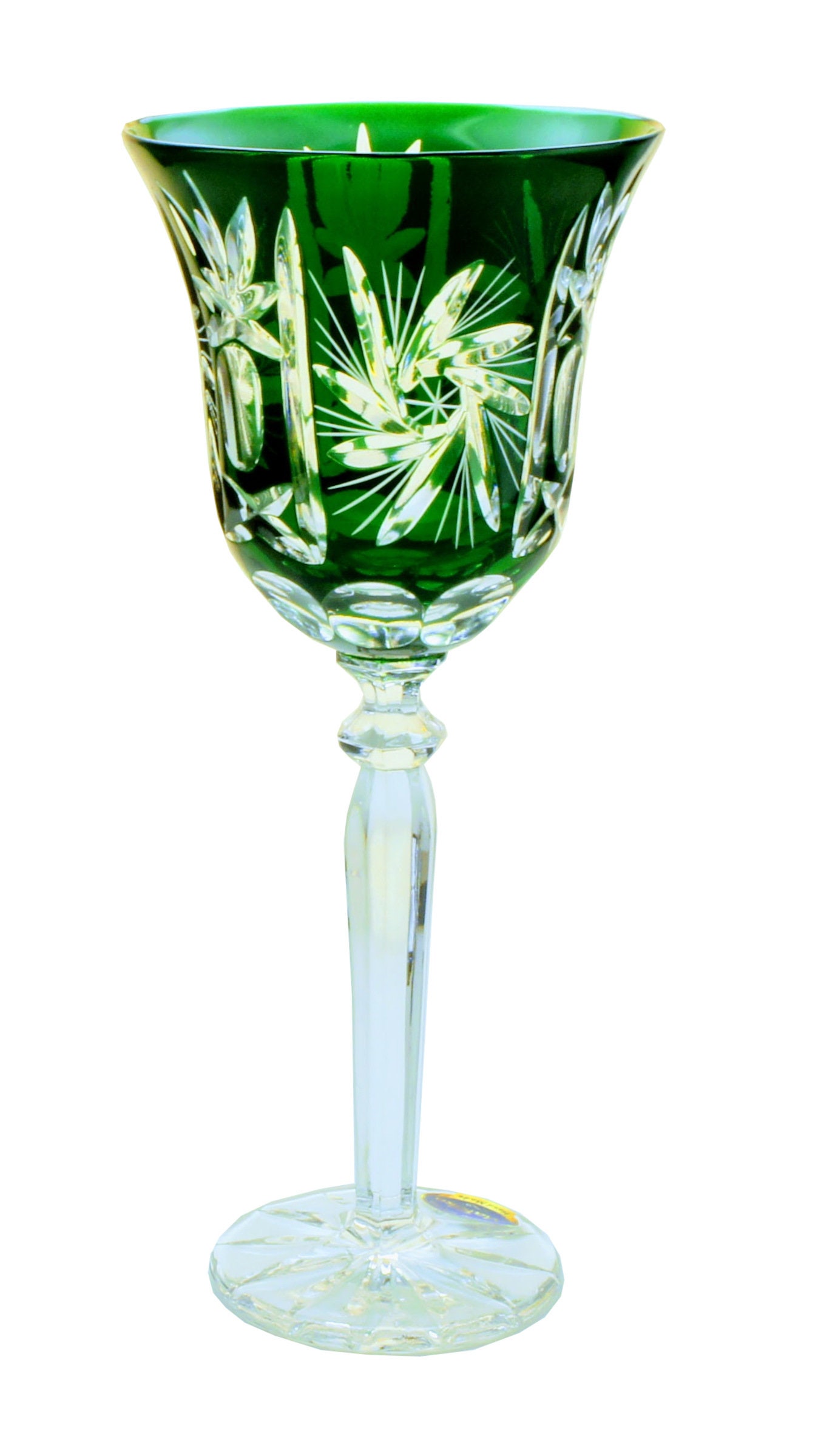 Marika Emerald Crystal Wine Glasses 280 Ml Olive Grinder - Etsy