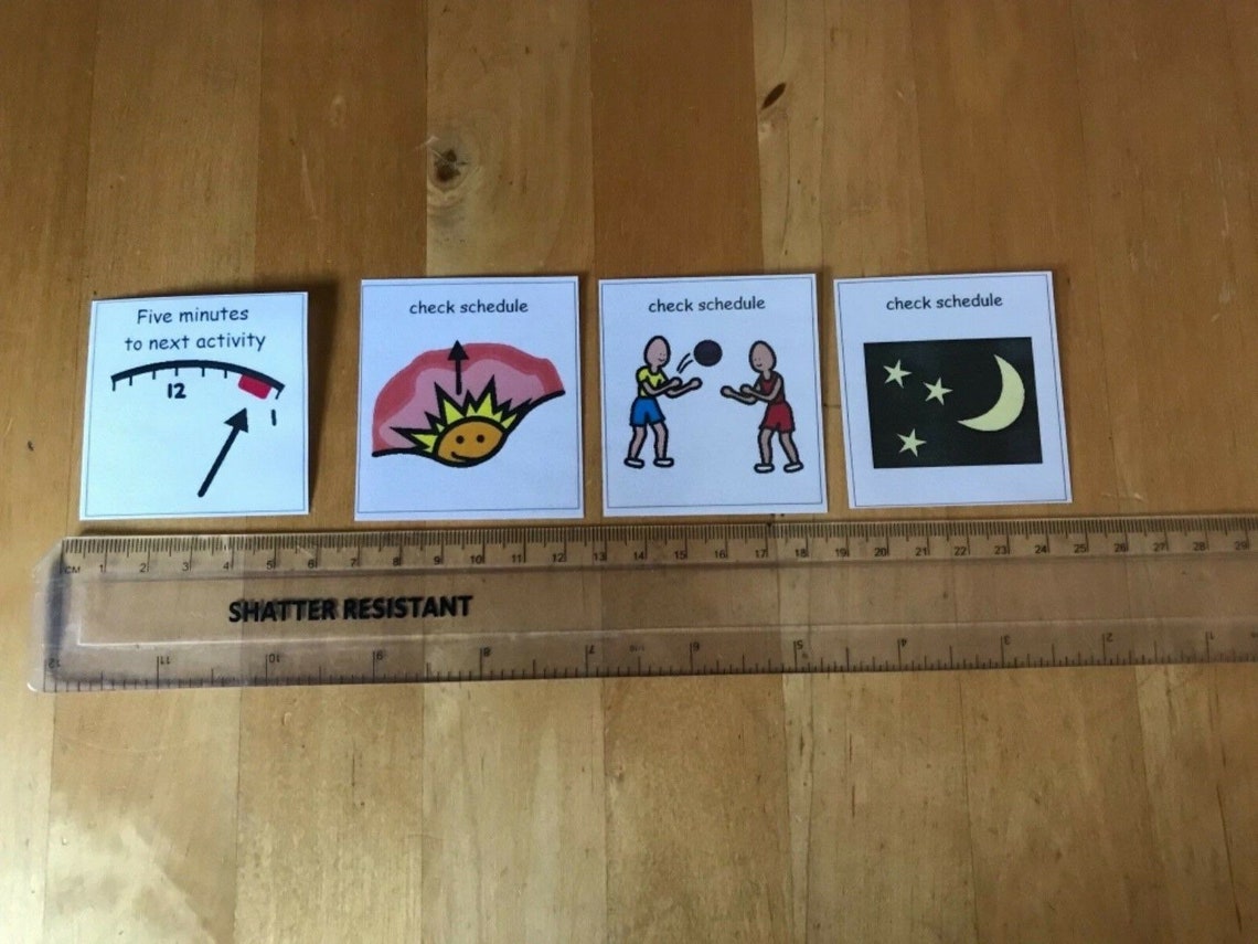 PCS/Boardmaker 3x Morning Afternoon and Evening schedule | Etsy