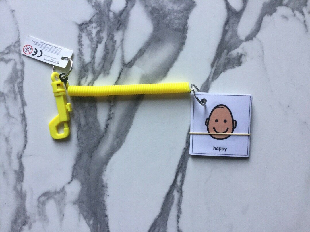 PCS Boardmaker 15 Large Emotions Cards Key Ring for Autism, SEN ...