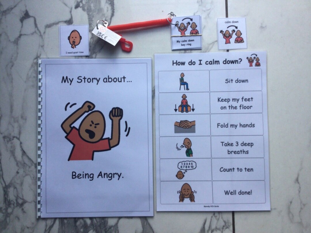 Anger Management Social Story With Calm Down Value Pack for PCS ...