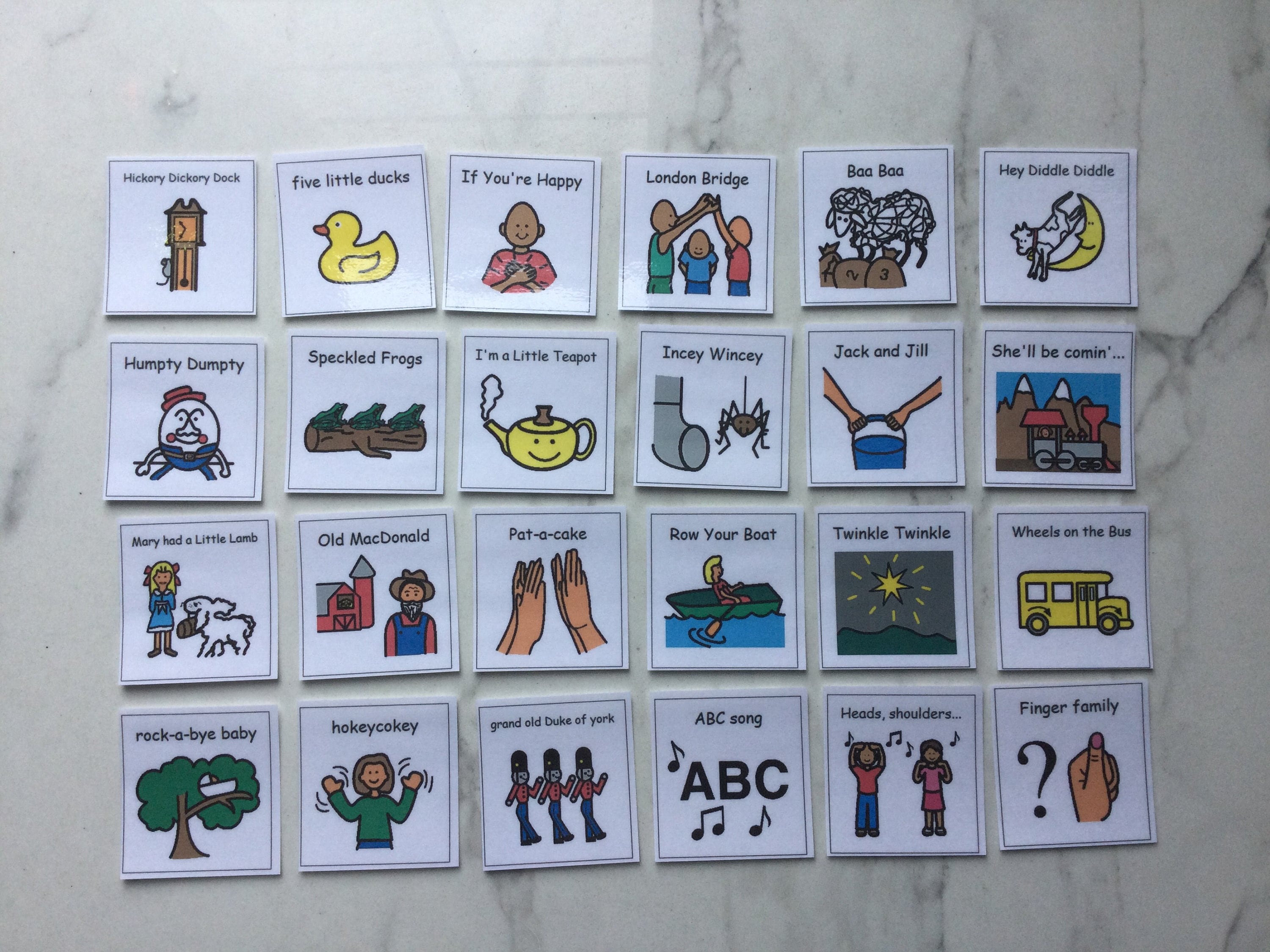PECS Boardmaker Nursery Rhyme Cards for Autism SEN - Etsy Hong Kong