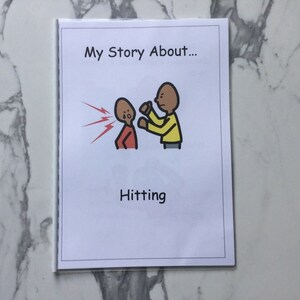 PECS Boardmaker Hitting Social Story & Kind Hands Chart for - Etsy ...