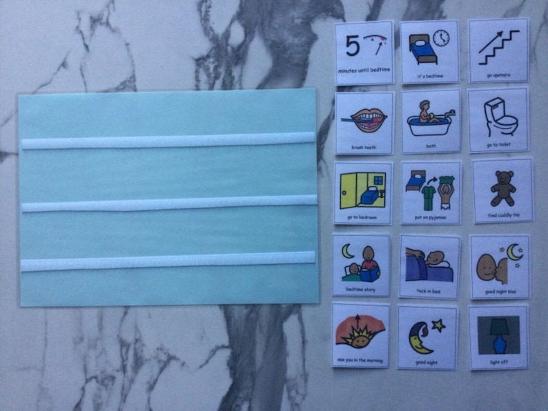 PECS Boardmaker Bedtime Routine Key Ring or Schedule for - Etsy UK