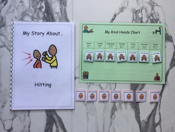PECS Boardmaker Hitting Social Story & Kind Hands Chart for - Etsy UK