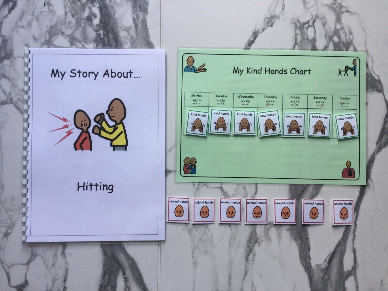 PECS Boardmaker Hitting Social Story & Kind Hands Chart for - Etsy ...