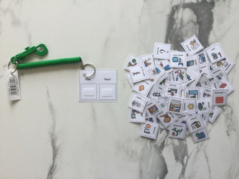 PECS Boardmaker Transitions Social Story Now & Next Keyring - Etsy UK