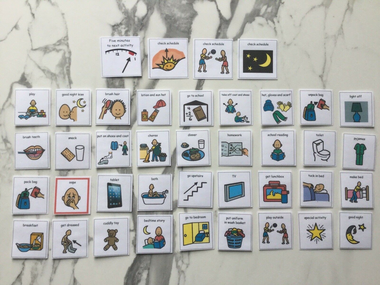 PCS/Boardmaker 3x Morning Afternoon and Evening schedule | Etsy