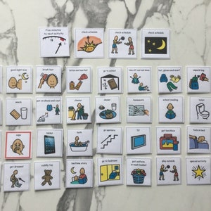 PCS/Boardmaker 3x Morning Afternoon and Evening schedule | Etsy